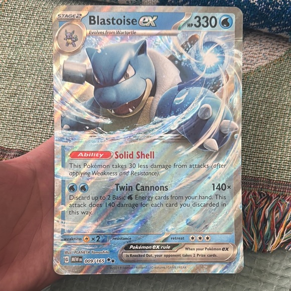 Pokemon | Other | Pokemon Blastoise Ex Card Blue And Silver Giant Card ...